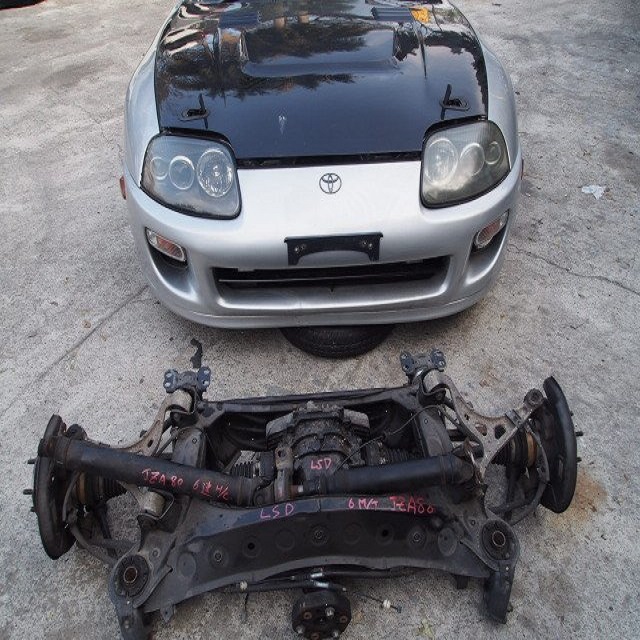 Supra MK4 2JZ-GTE Engine JZA80 Twin Turbo LSD 6 Speed Front cut clip ...
